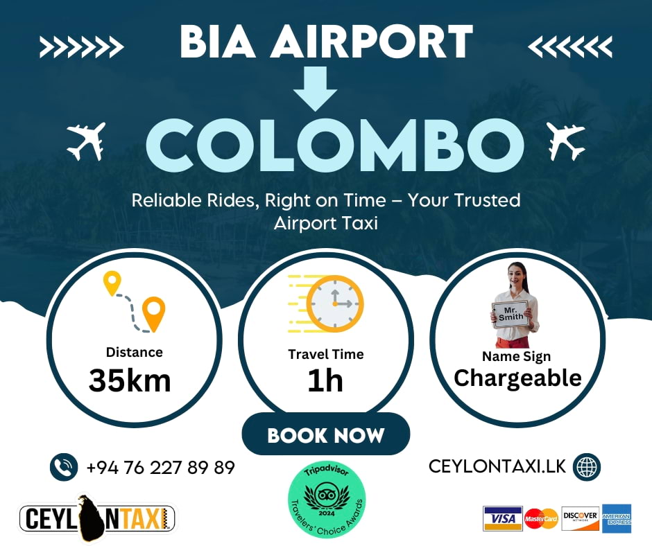 Best Way To Colombo Airport To Colombo | 1 Best Taxi Price